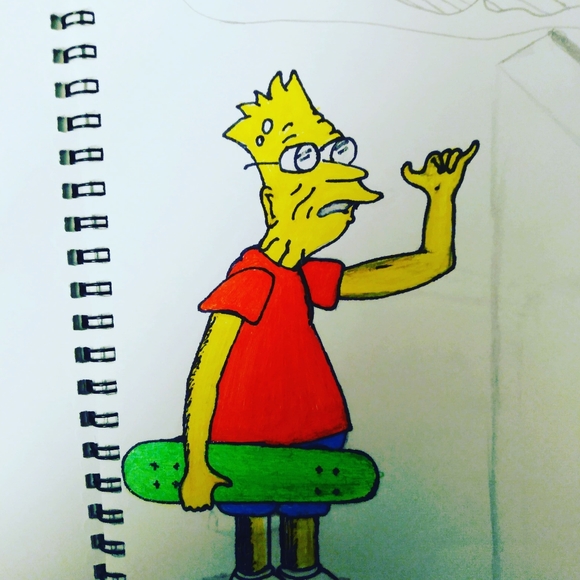 Art | Custom Drawing Of Bart Simpson Mixed With The Professor From ...